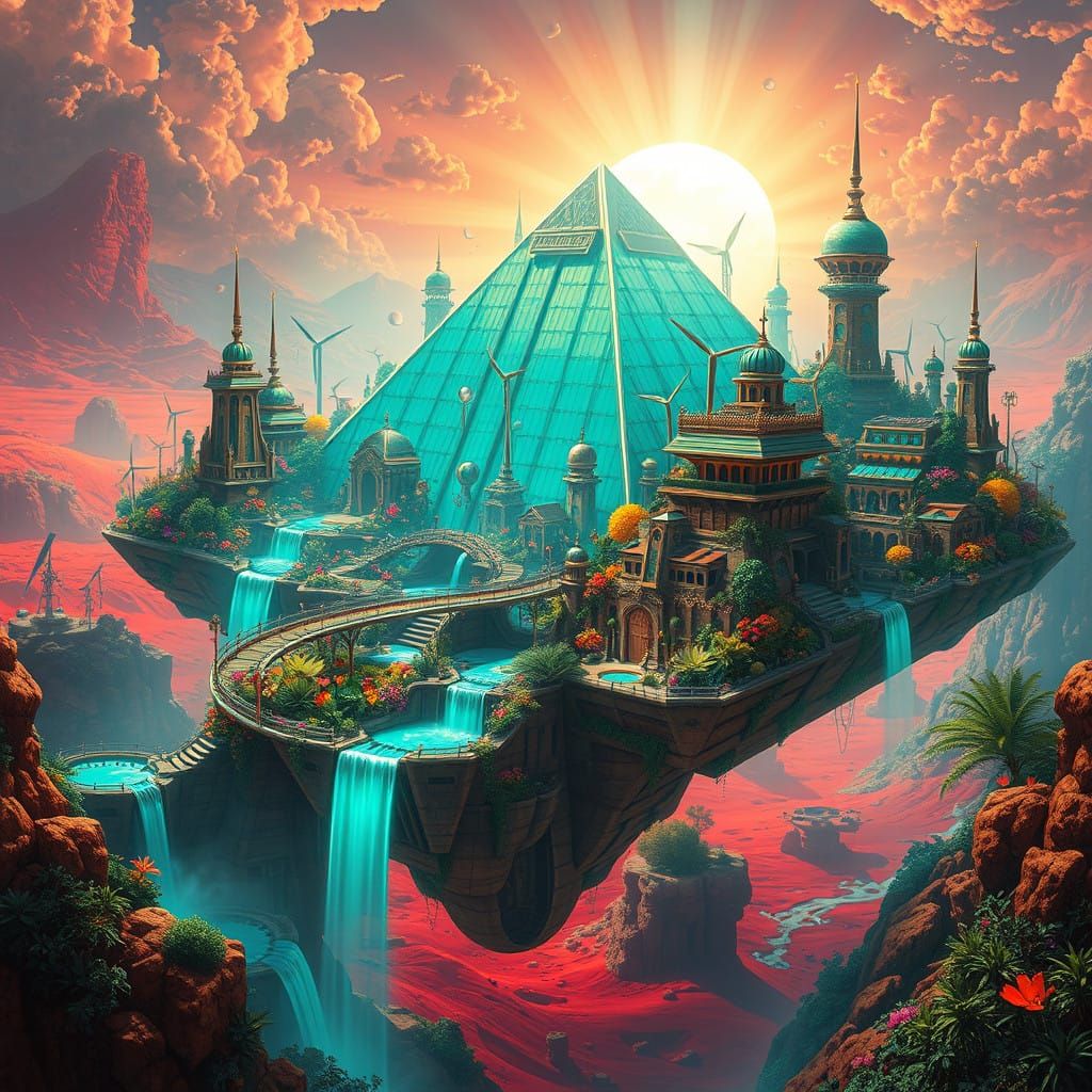 Solarpunk Sustainable Clean Energy Station v3