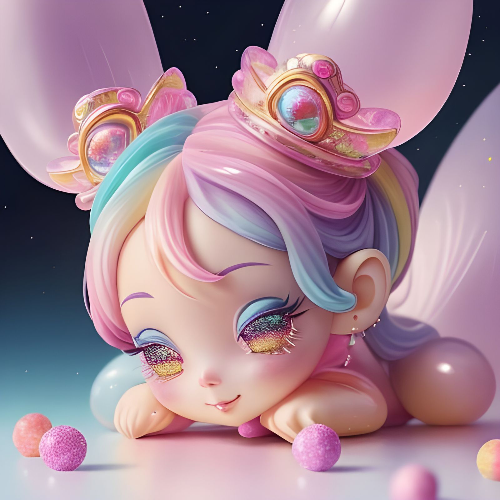 Cosmic Princess Bobble head - AI Generated Artwork - NightCafe Creator