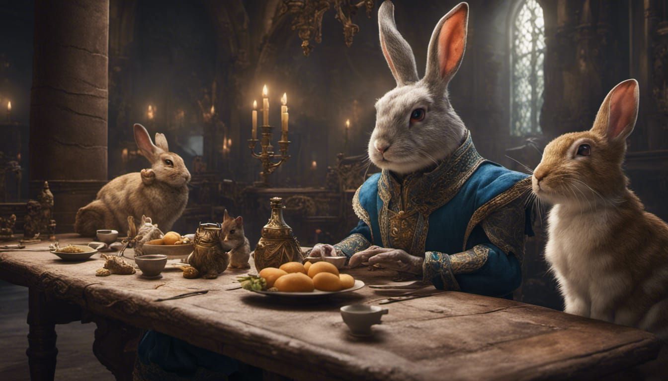 Rabbit King - AI Generated Artwork - NightCafe Creator