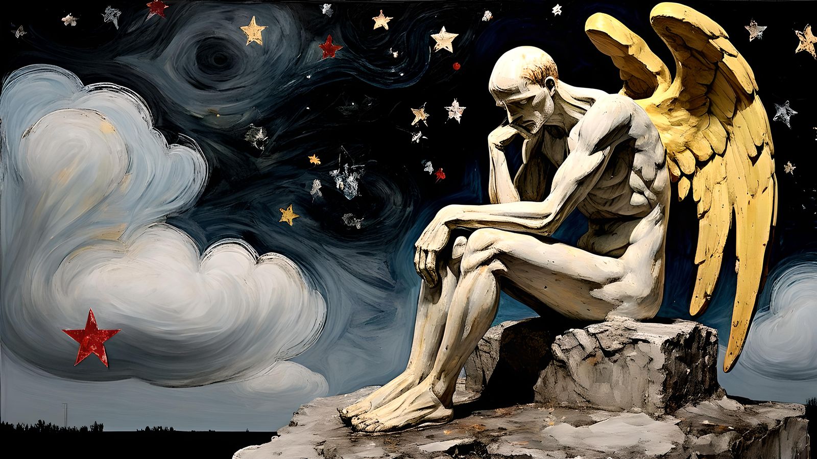 Rodin's angel - AI Generated Artwork - NightCafe Creator