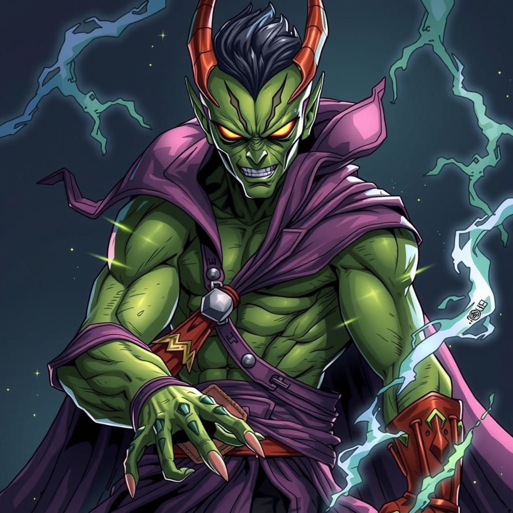 Demon Goblin Thunder Mage - Cyberpunk Demon Mage in Epic Ani...