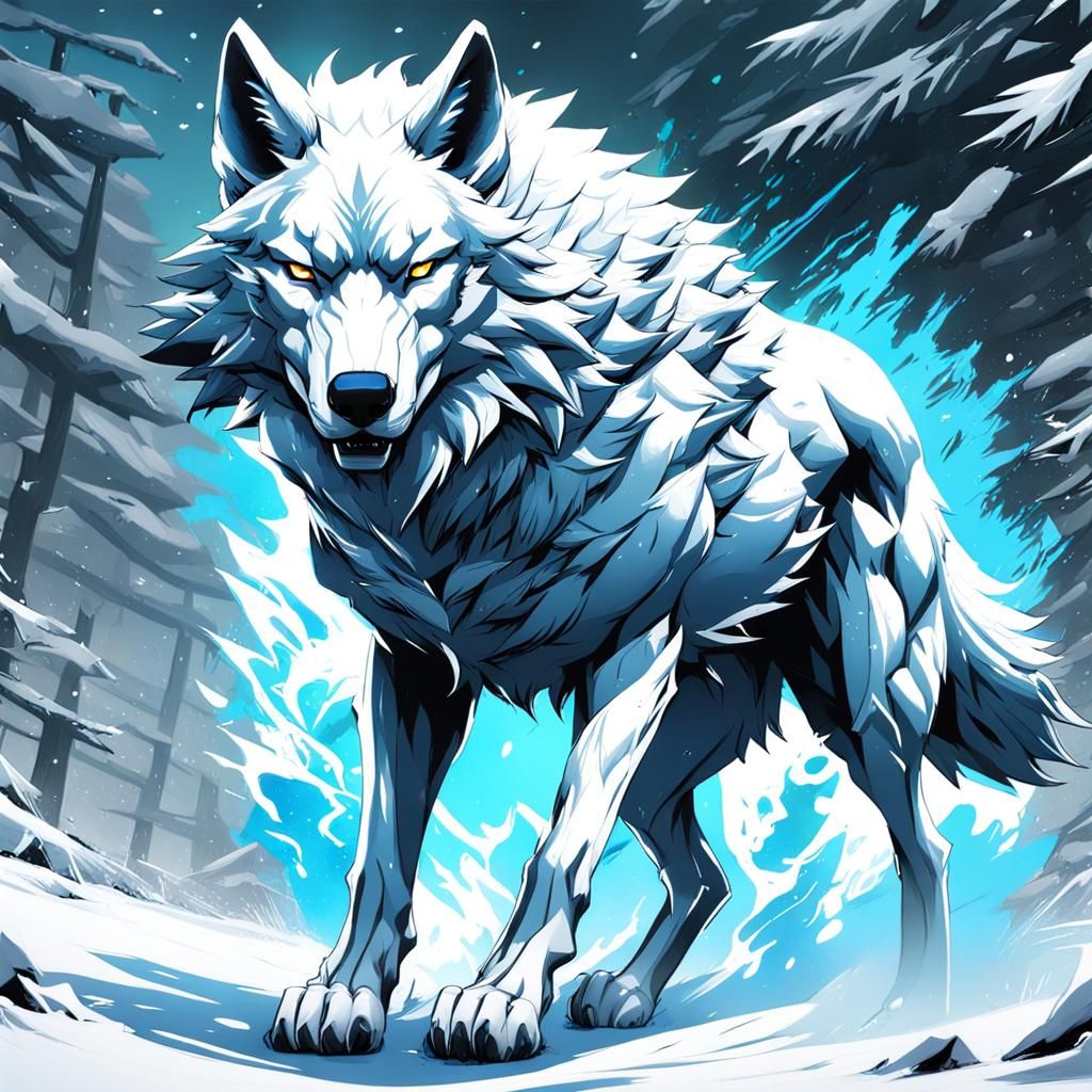 Frost Wolf - AI Generated Artwork - NightCafe Creator