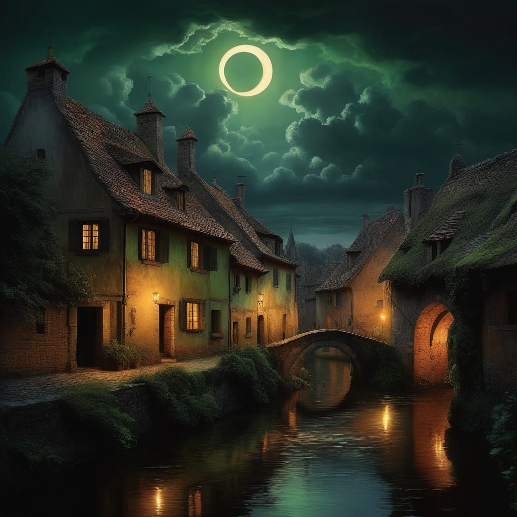 Ethereal Medieval Eclipse in Renaissance Style - AI Art