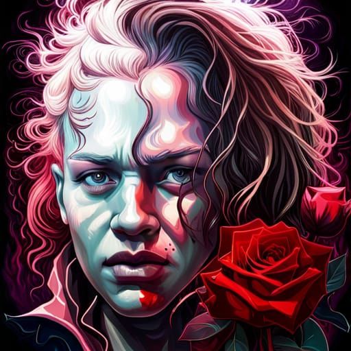 Blood roses - AI Generated Artwork - NightCafe Creator