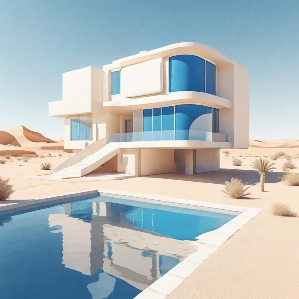 Liminal Modern House - AI Generated Artwork - NightCafe Creator