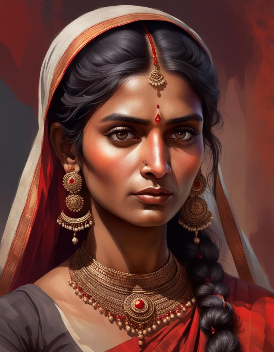 Indian Village Girl - AI Generated Artwork - NightCafe Creator