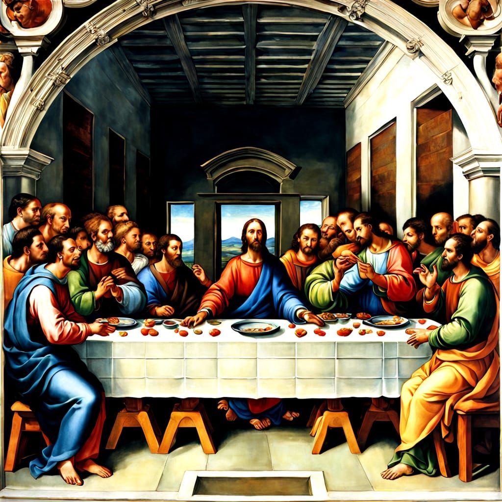 last supper 12 Apostel Michelangelo