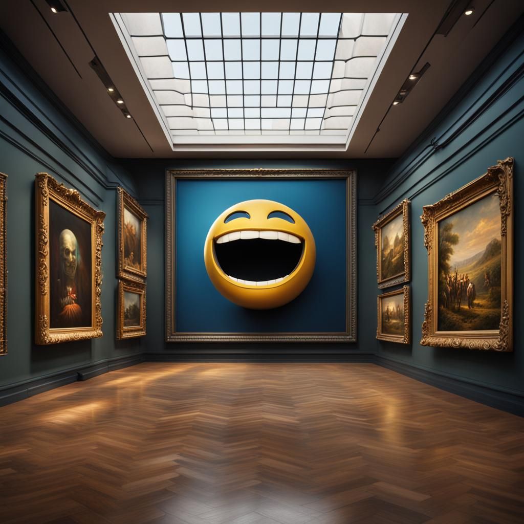 Smile in a museum - AI Generated Artwork - NightCafe Creator
