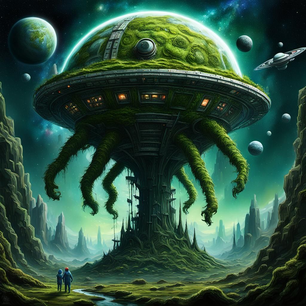 Moss ship - AI Generated Artwork - NightCafe Creator