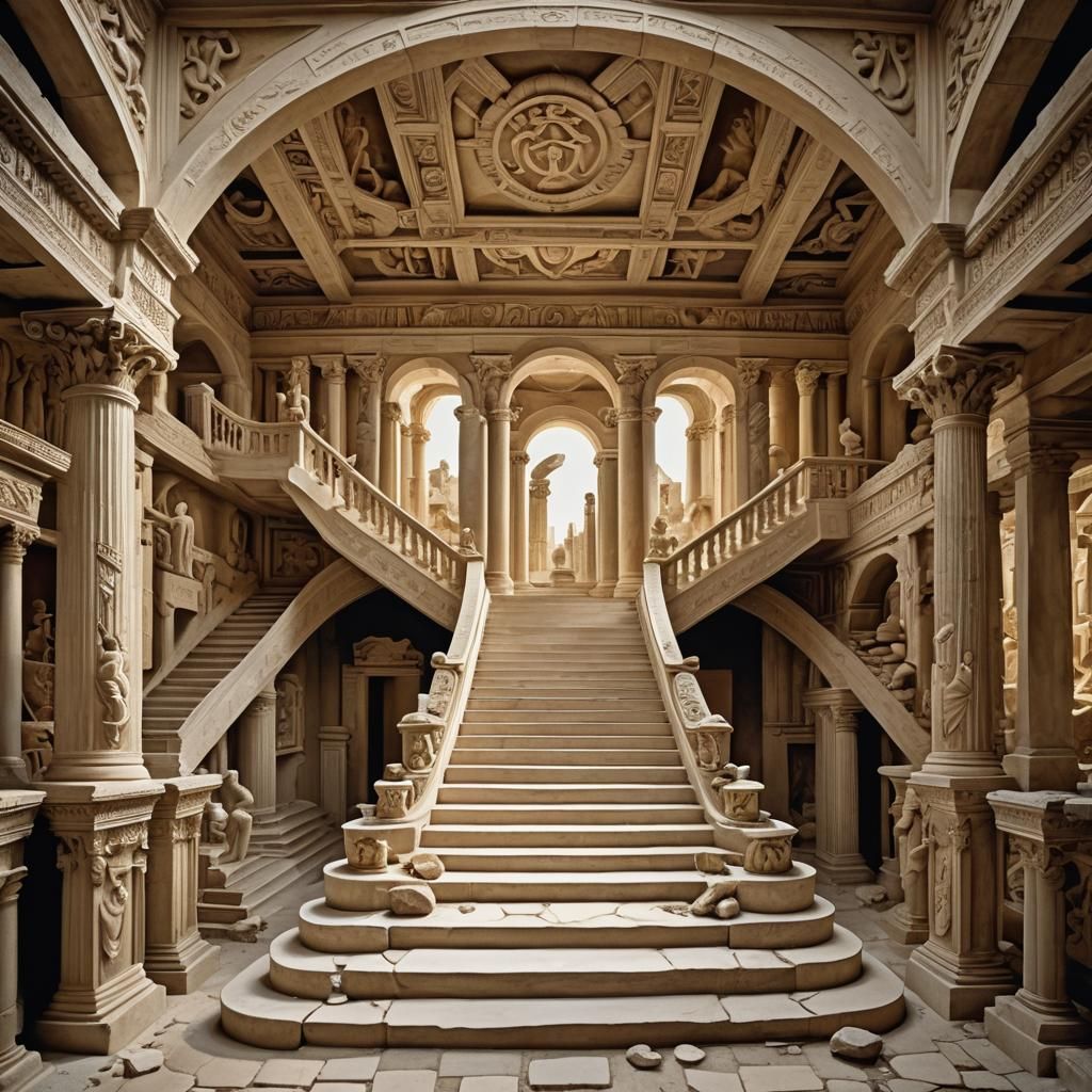 Staircase - AI Generated Artwork - NightCafe Creator