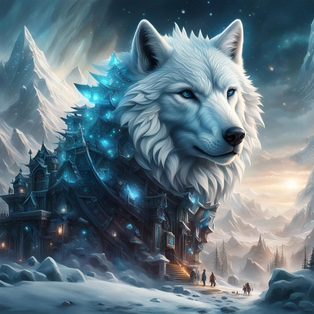 Crystal wolf - AI Generated Artwork - NightCafe Creator