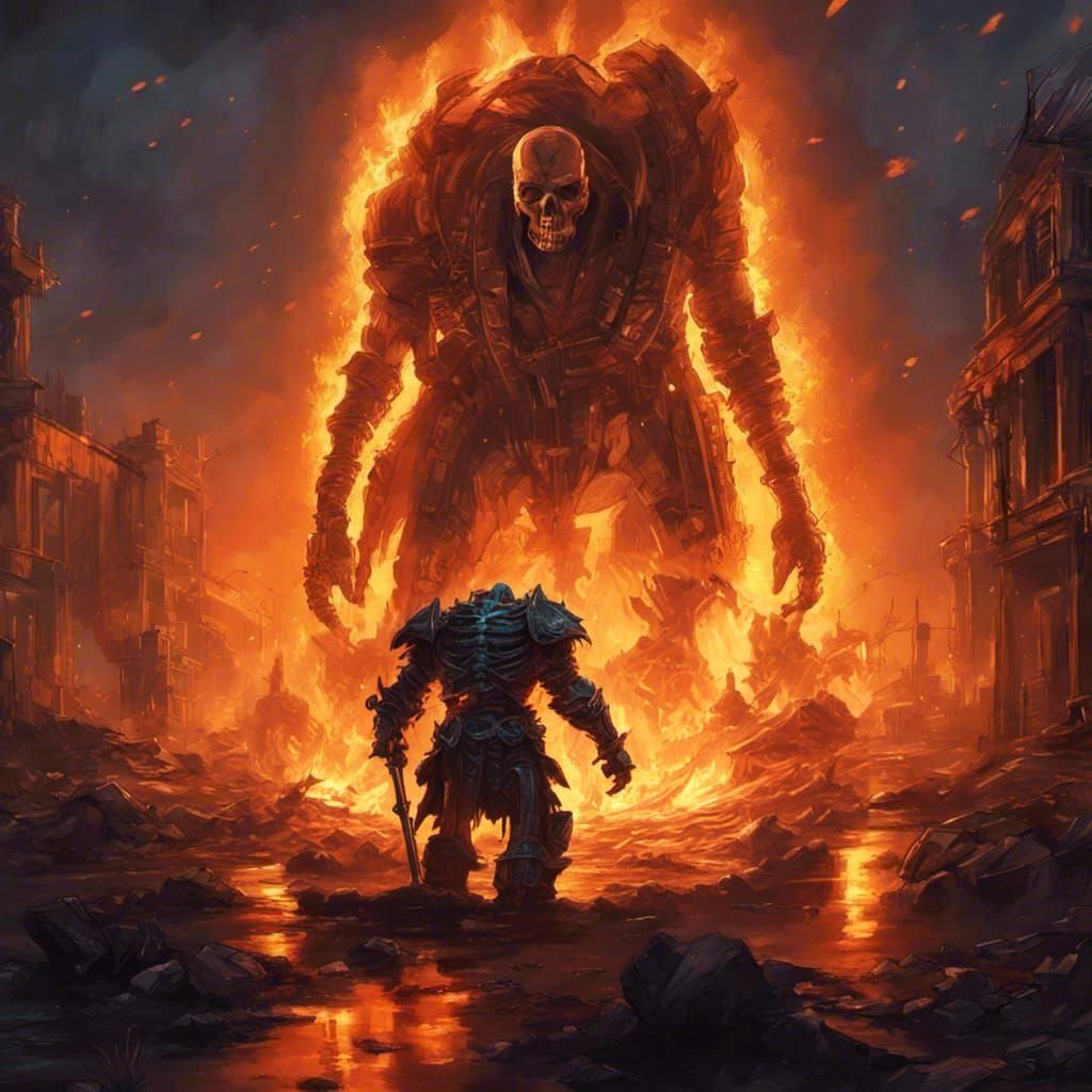 Colossal Monster Skeleton - AI Generated Artwork - NightCafe Creator