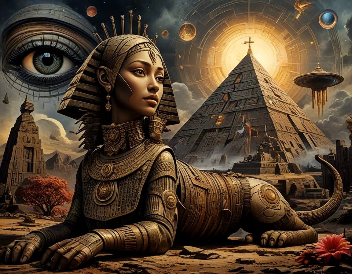 Spinx, Pyramid, the eye portals, otherworldly, stargate, anunnaki ...