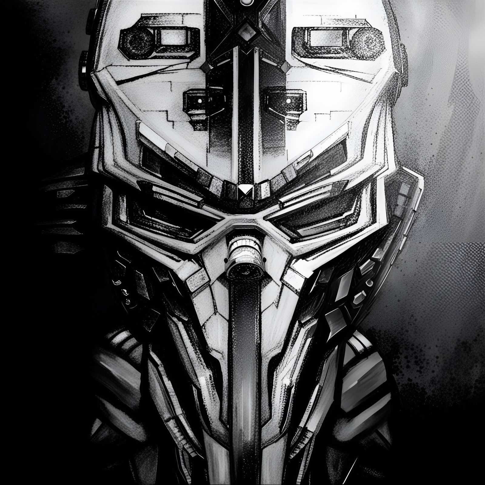 A sci-fi helmeted face - AI Generated Artwork - NightCafe Creator