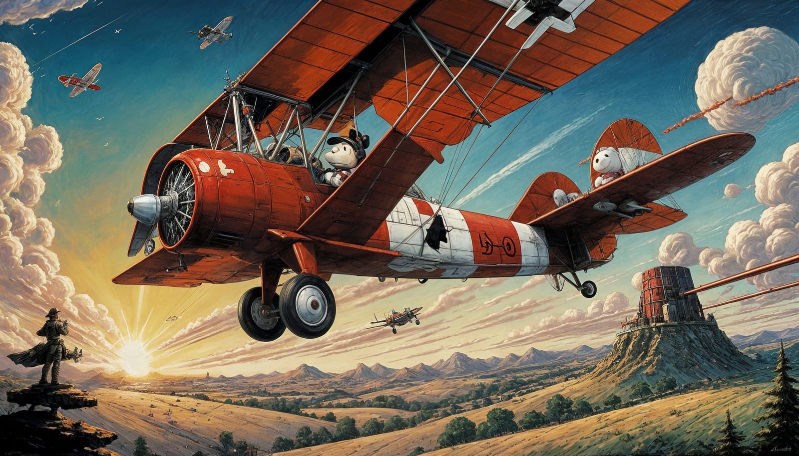 Snoopy as the Red Baron - Snoopy as the Red Baron in Smooth...