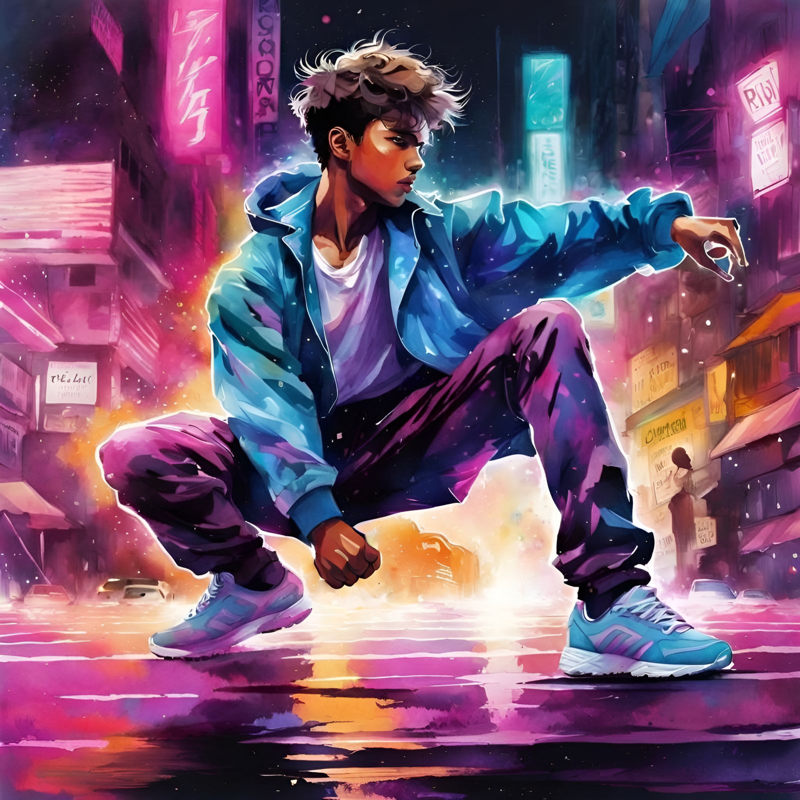 Breakdancing - AI Generated Artwork - NightCafe Creator