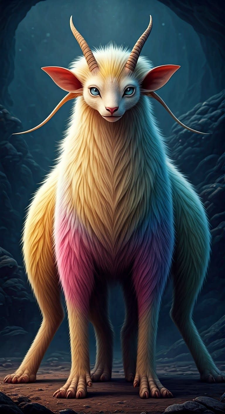 6 legged alien animal. - Ethereal Six-Legged Alien in Majes...