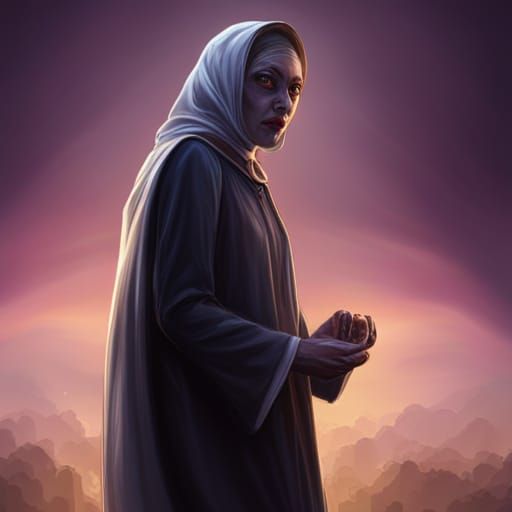 scary ghost nun - AI Generated Artwork - NightCafe Creator