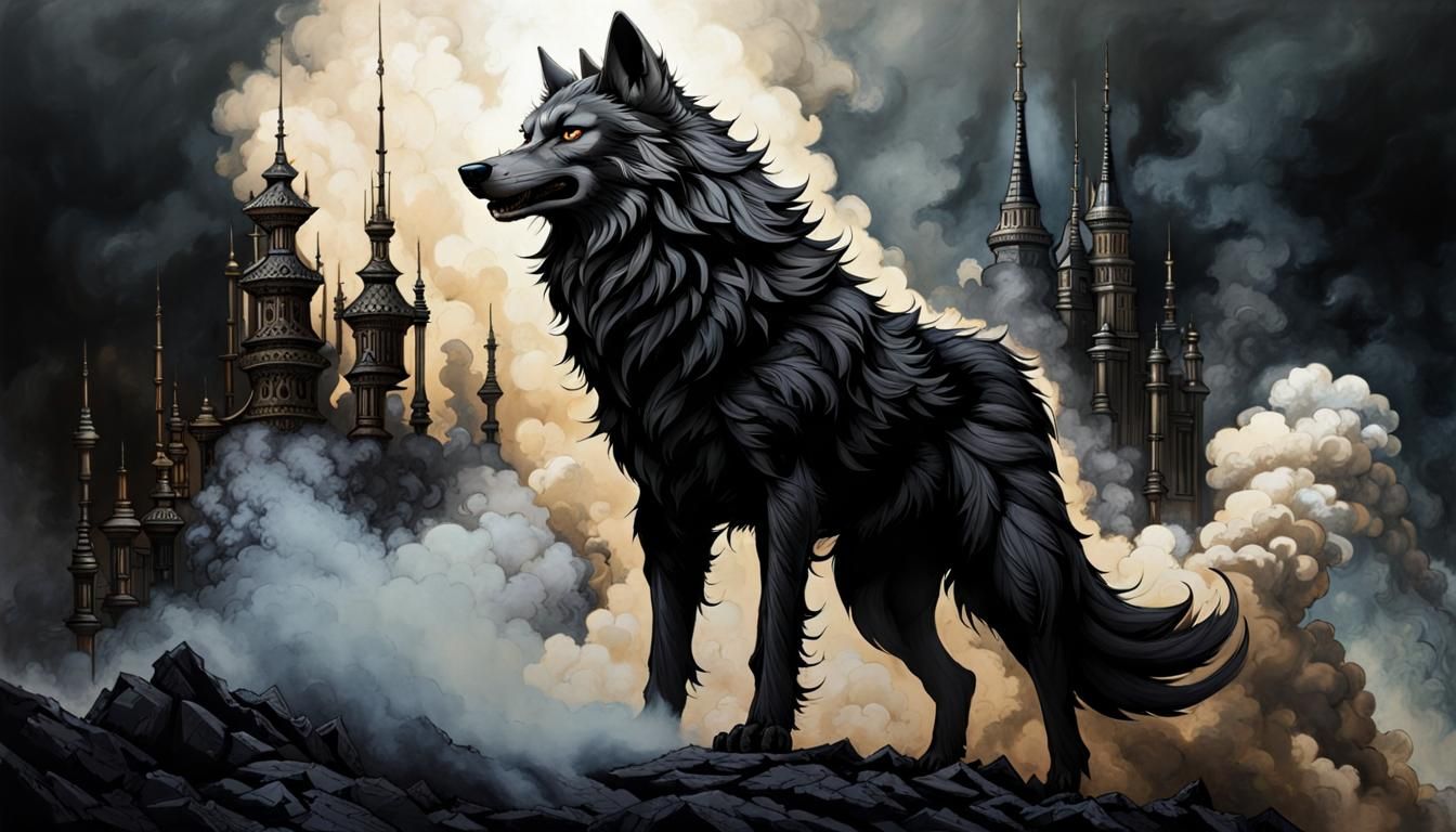 Void Wolf - AI Generated Artwork - NightCafe Creator