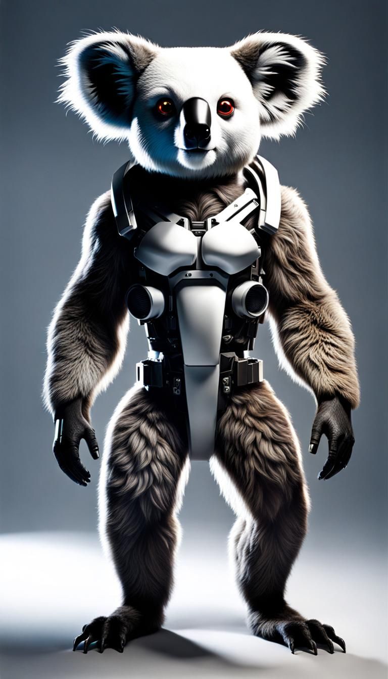 humanoid anthropomorphic cross between a koala and a werewolf and a ...