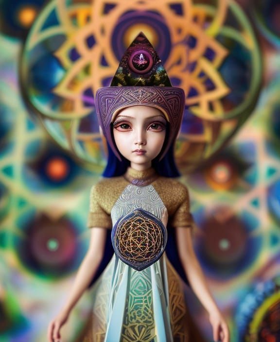 Geometric elf - AI Generated Artwork - NightCafe Creator