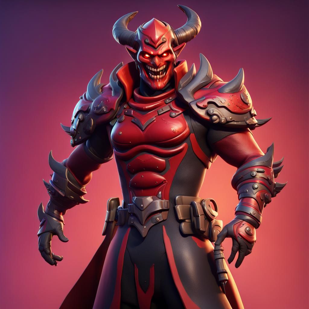 Fortnite character, devil with armour - AI Generated Artwork ...
