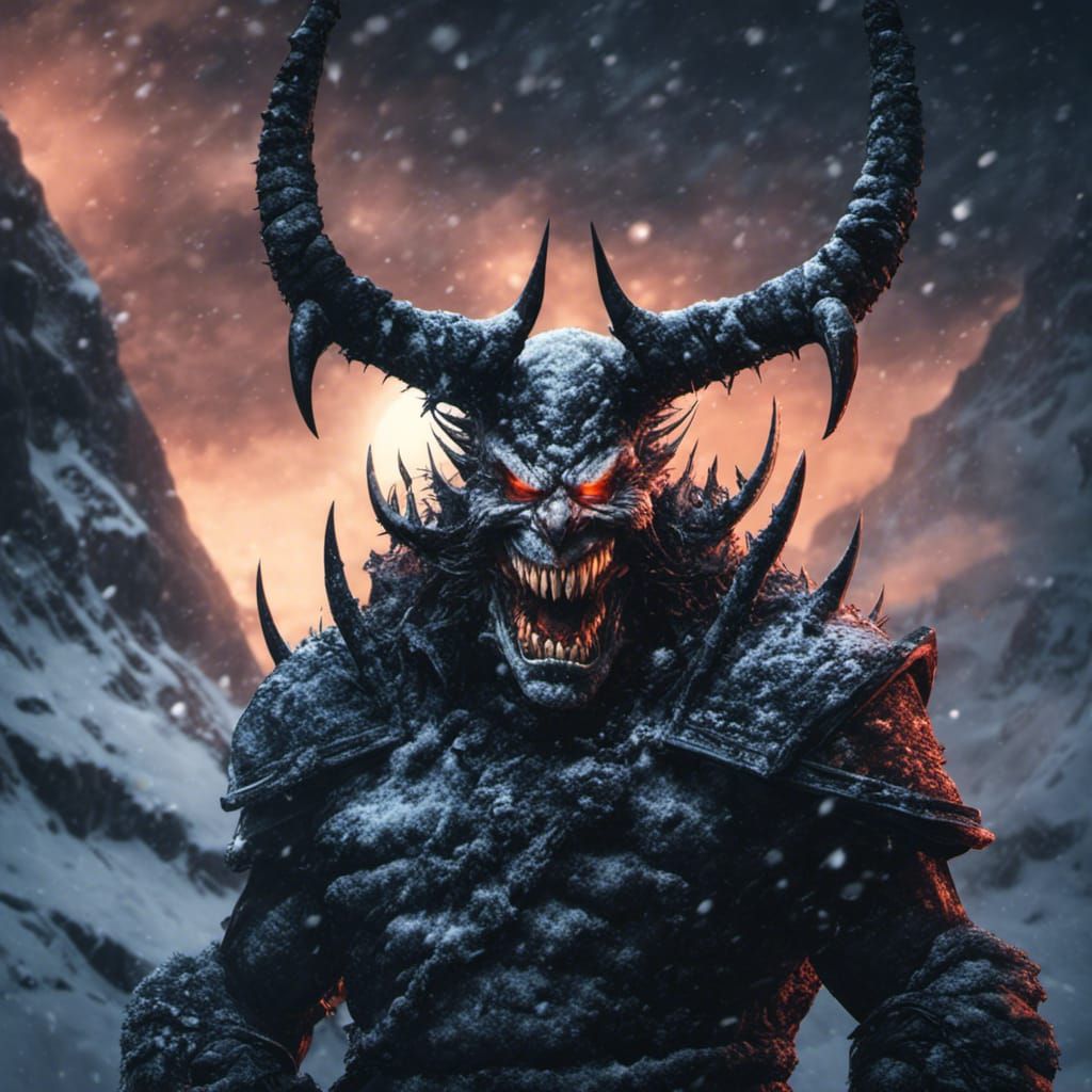 Laughing Snow Demon - AI Generated Artwork - NightCafe Creator