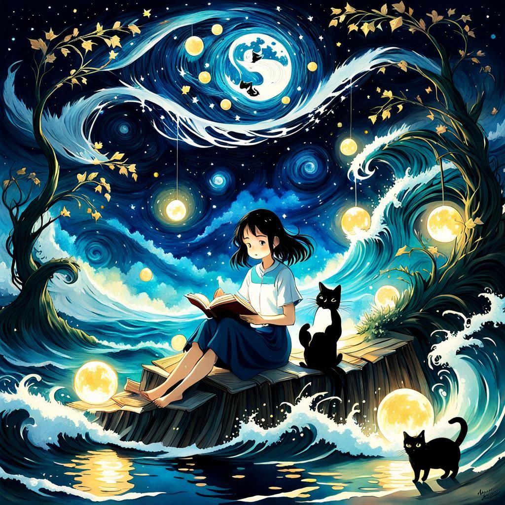 OceanNight - AI Generated Artwork - NightCafe Creator