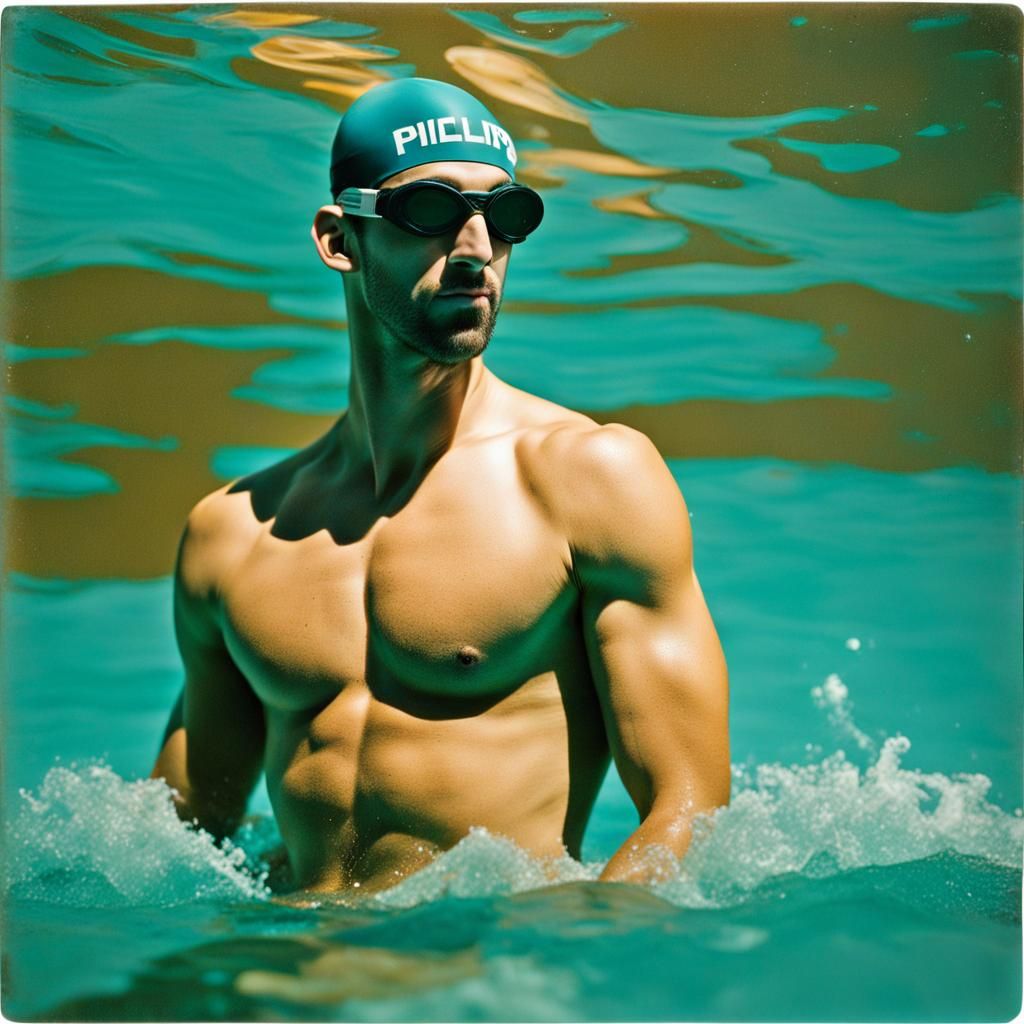 Vintage Michael Phelps - AI Generated Artwork - NightCafe Creator