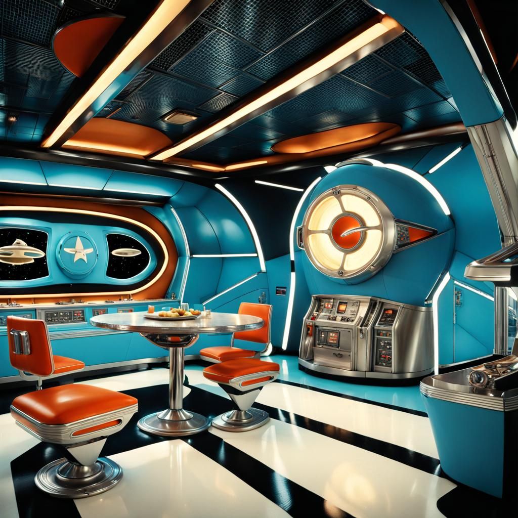 Space cafeteria - AI Generated Artwork - NightCafe Creator
