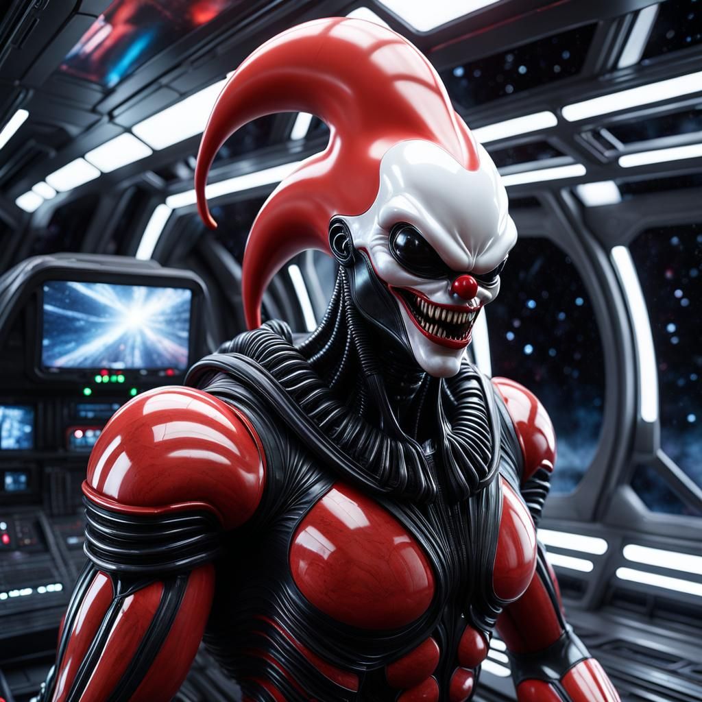 Alien Clown - AI Generated Artwork - NightCafe Creator