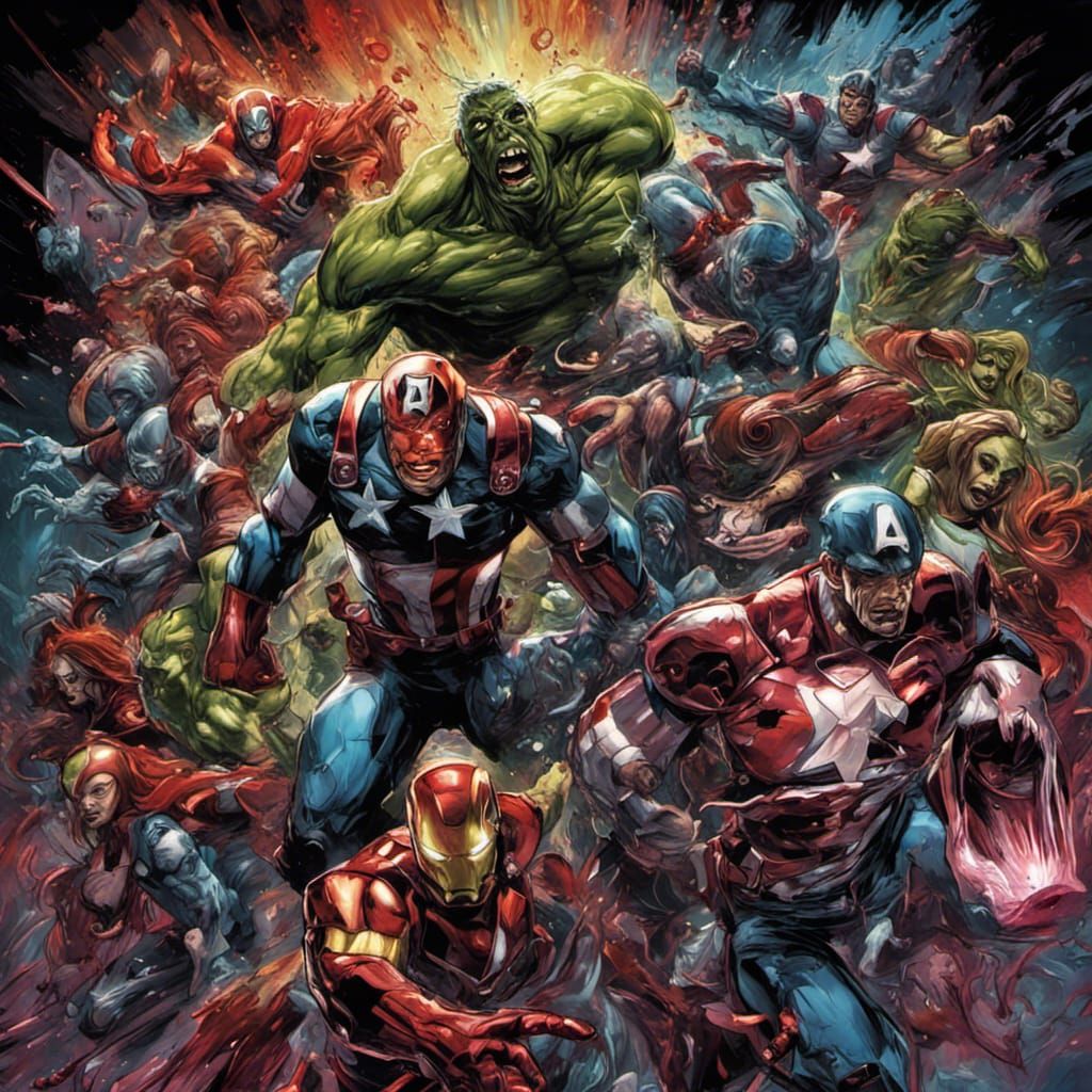 Multiverse avengers Zombies - AI Generated Artwork - NightCafe Creator