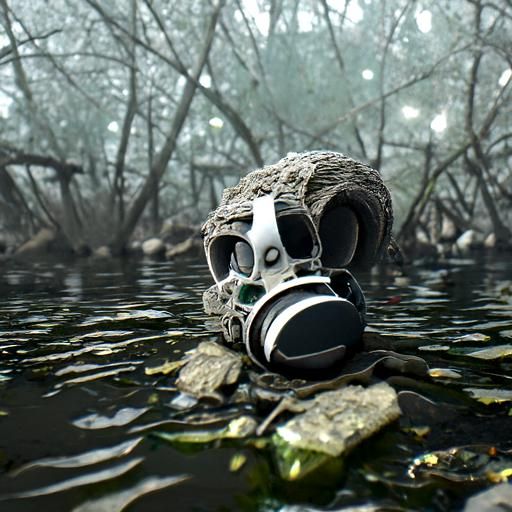 Gas Mask in Decay - AI Generated Artwork - NightCafe Creator