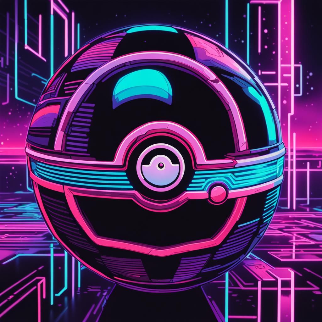 Pokeball Master Ball Futuristic - AI Generated Artwork - NightCafe Creator