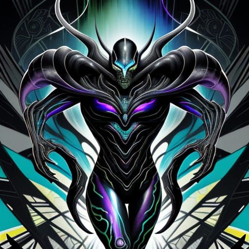 Ethereal Hybrid Beast in Vibrant Urban Landscape - AI Art