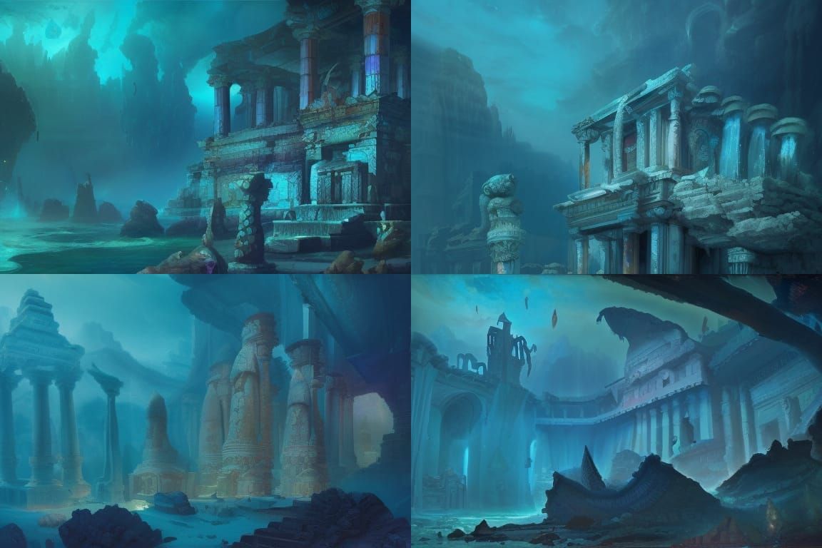 Ruins of Atlantis - AI Generated Artwork - NightCafe Creator