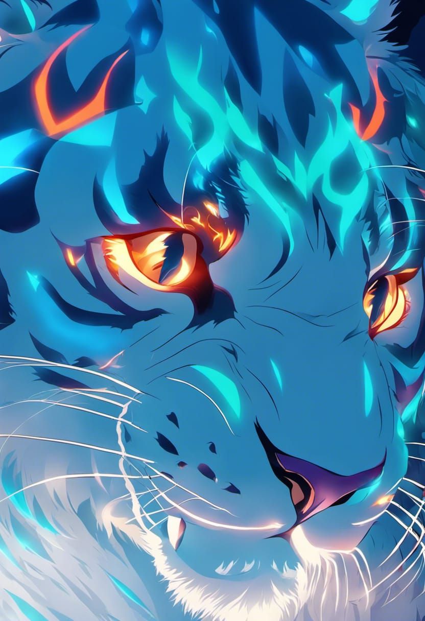 Tiger blue - AI Generated Artwork - NightCafe Creator