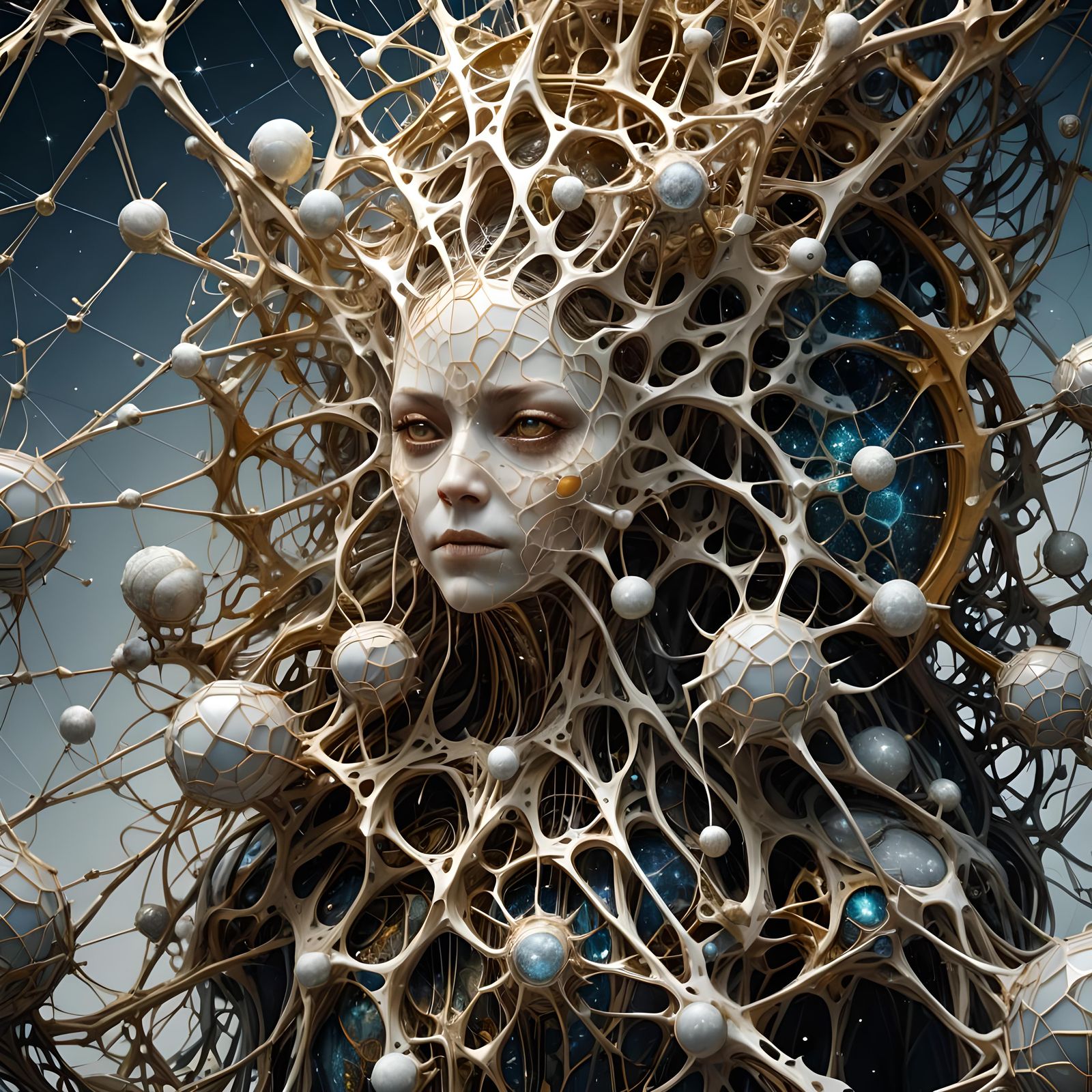 a beautiful concept art of “intricate cosmic structure made with ...