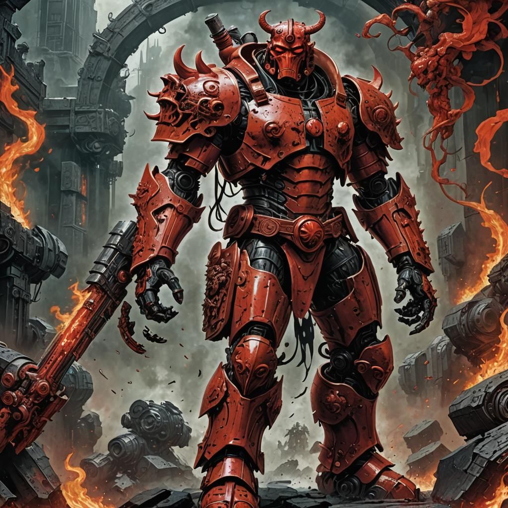 mecha hellboy - AI Generated Artwork - NightCafe Creator