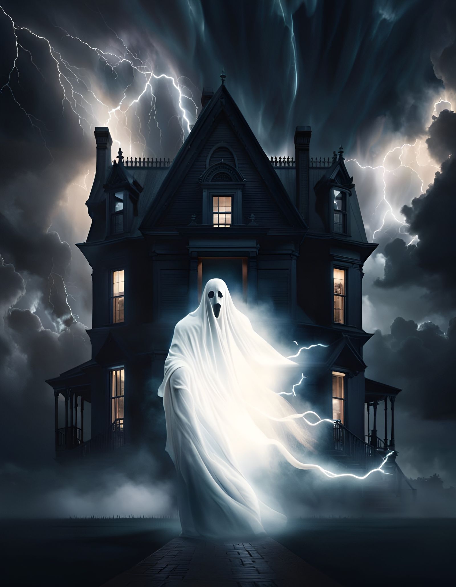 Realistic ghost - October CCD - AI Generated Artwork - NightCafe Creator