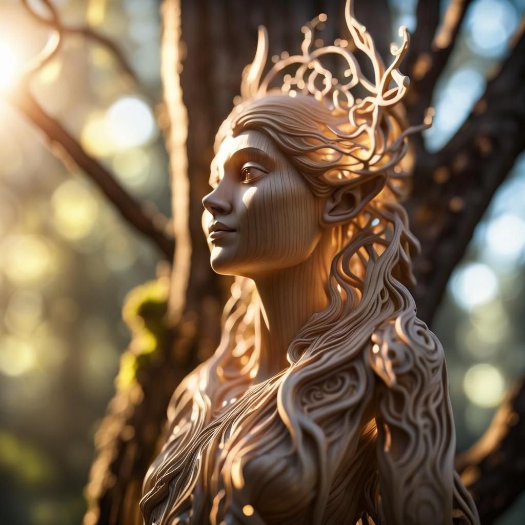 Ethereal Elven Wood Goddess - AI Generated Artwork - NightCafe Creator
