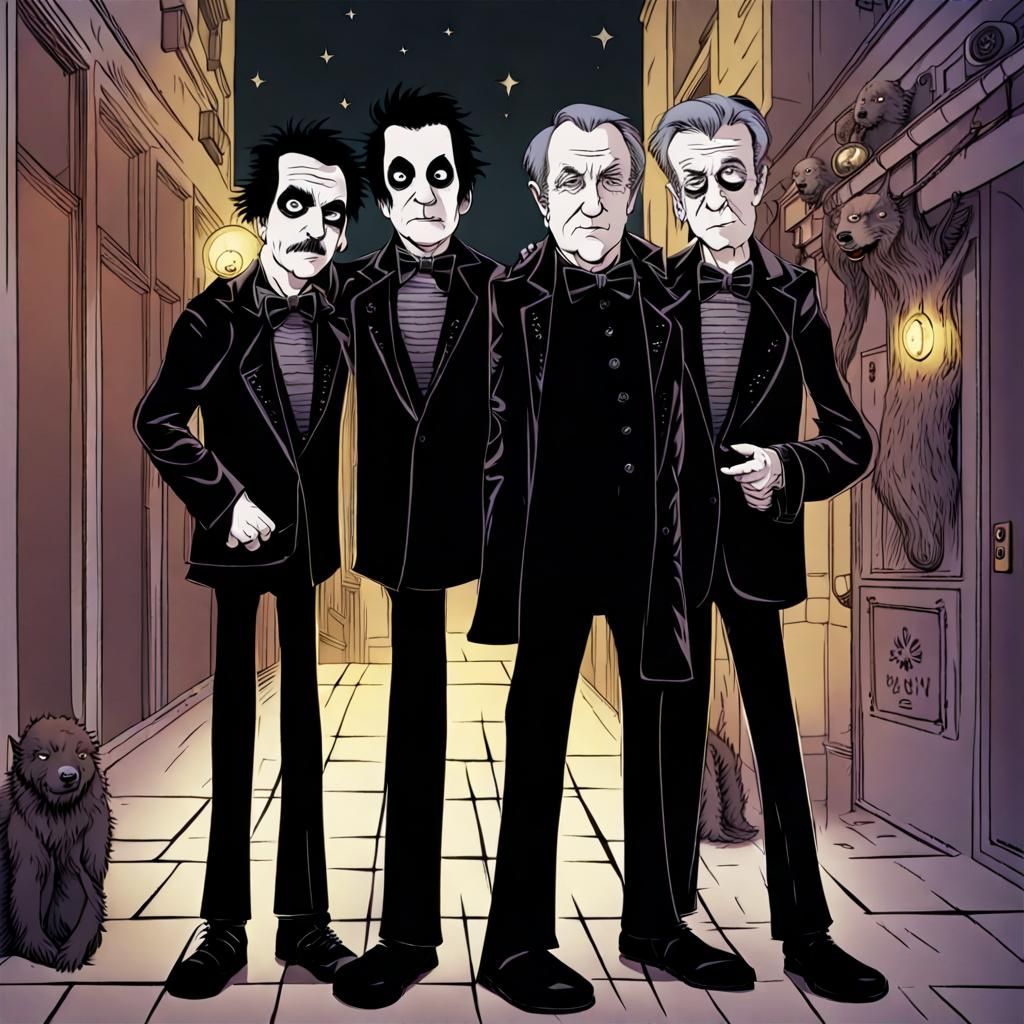 Larry, Barry and Gary on goth night - AI Generated Artwork - NightCafe ...