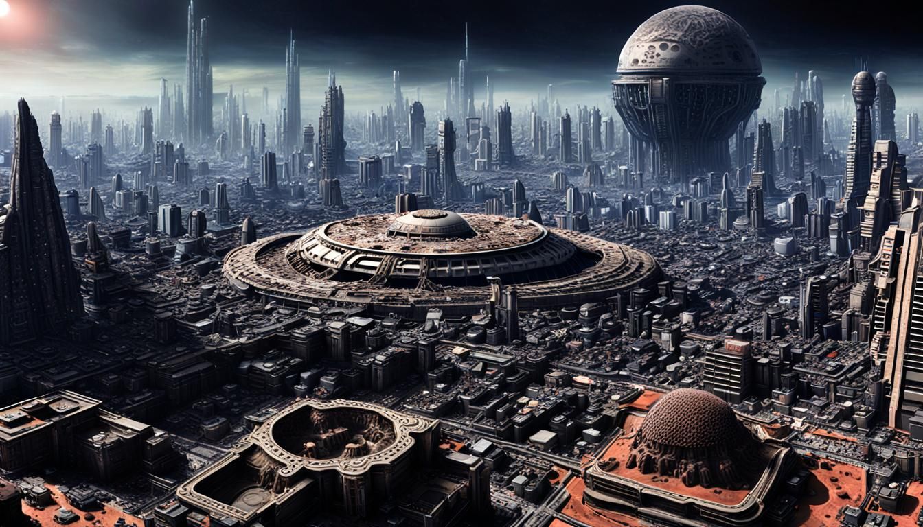 Alien Mega City - AI Generated Artwork - NightCafe Creator