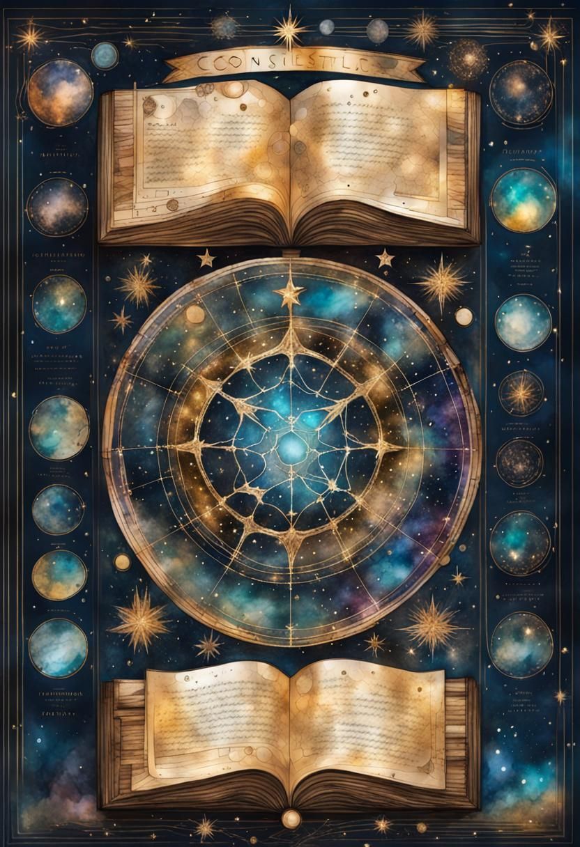 intricately detailed alcohol ink illustration, Orerry Star map ...