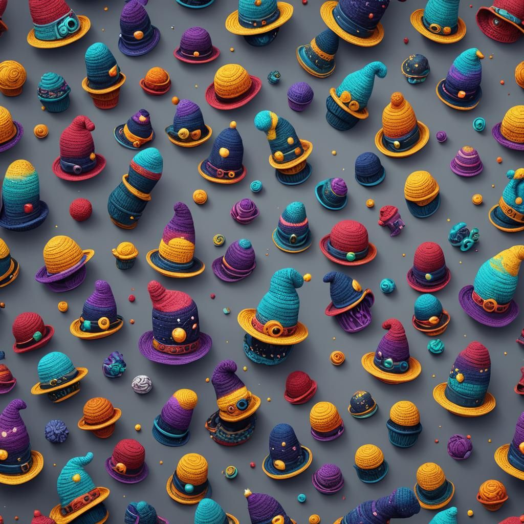 cosmic sorcer hat amigurumi - AI Generated Artwork - NightCafe Creator