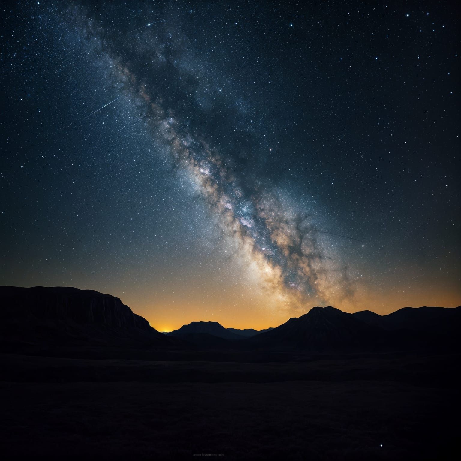 Milky Way - Cosmic Majesty: Unpolluted Night Sky with Vibran...