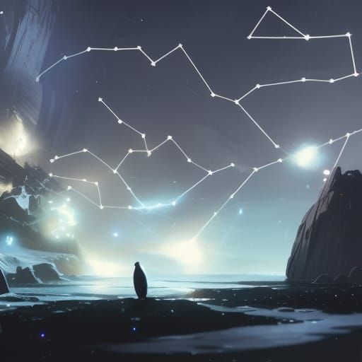 penguin constellation - AI Generated Artwork - NightCafe Creator