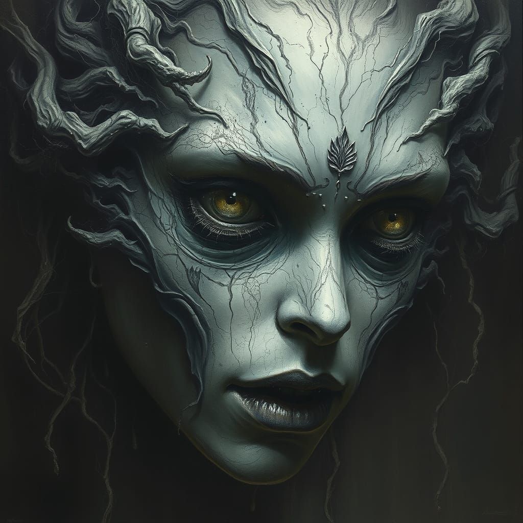 The Engineer's Mate - Ethereal Horror Portrait in Intricate...