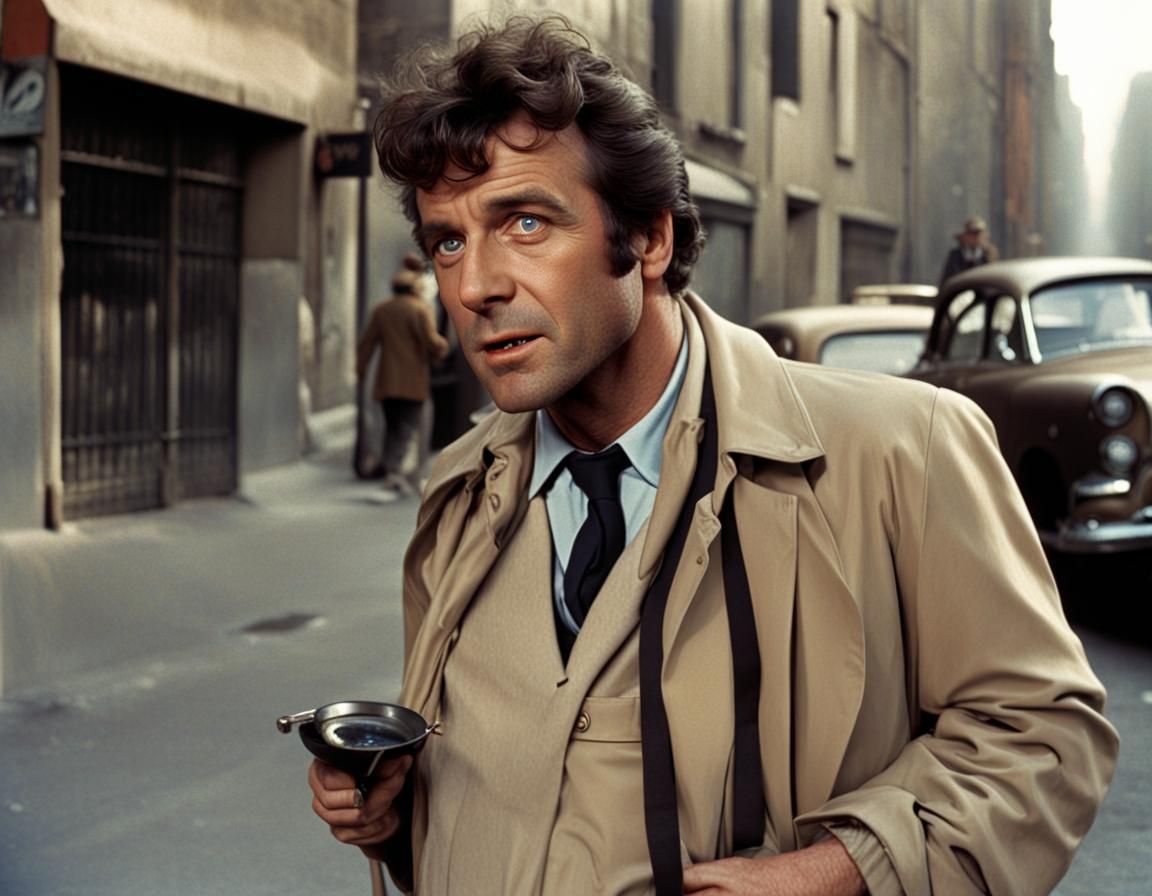 peter faulk as Columbo, muted color scheme Some of us are born ...