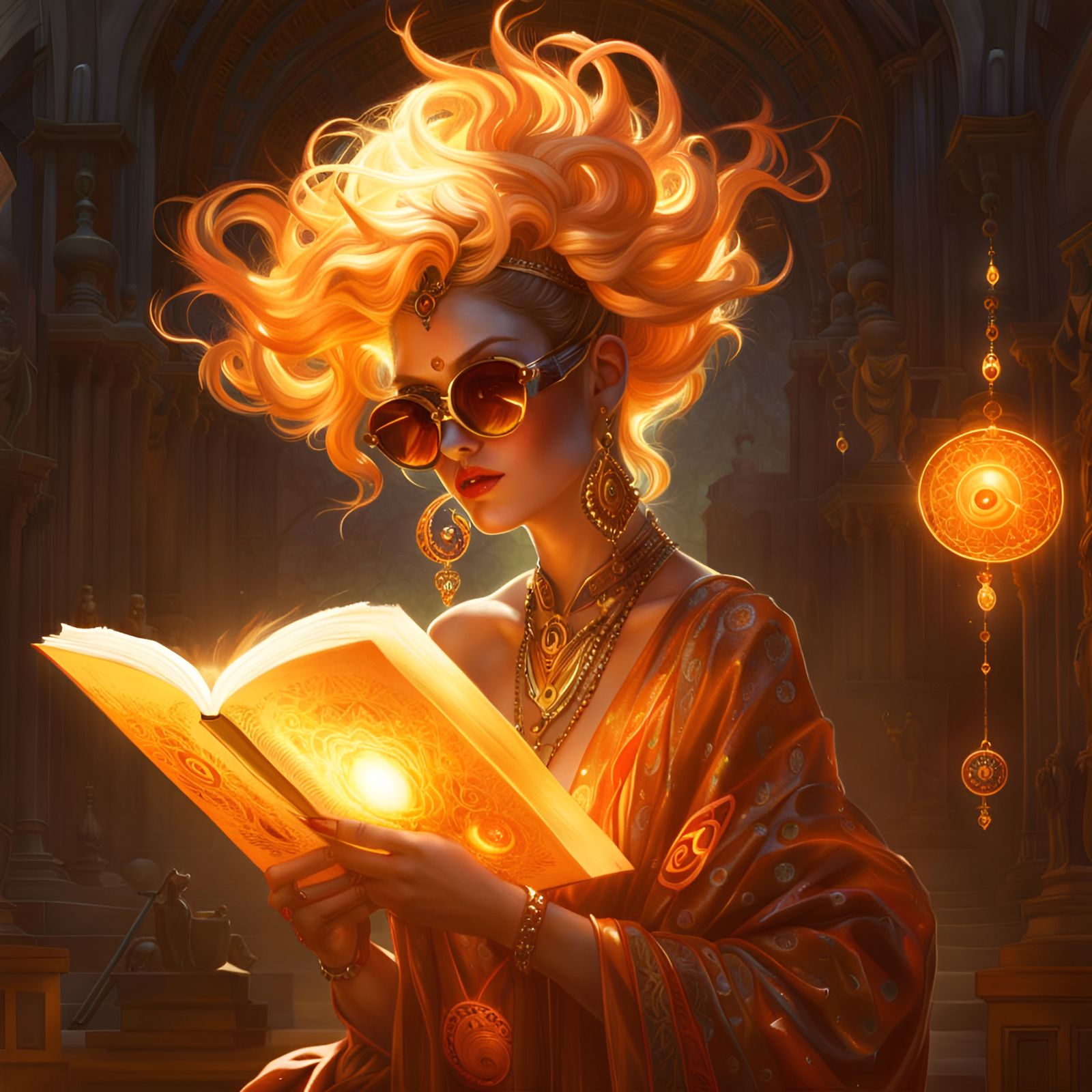 by Sabbas Apterus And Yoshitaka Amano, aetherpunk Funky Sun and Fire ...